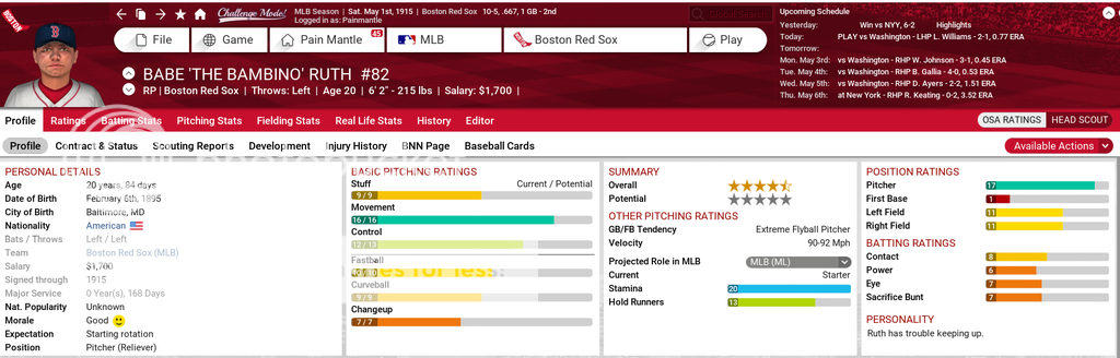 Stars change after 1st game - OOTP Developments Forums